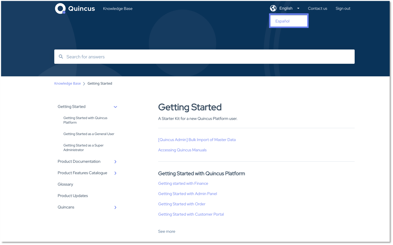 Switching Knowledge Base Language
